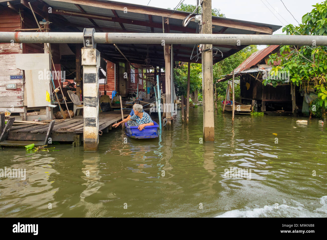 BANGKOK, THAILAND, MARCH, 23, 2018: Outdoor view of unidentified people ...
