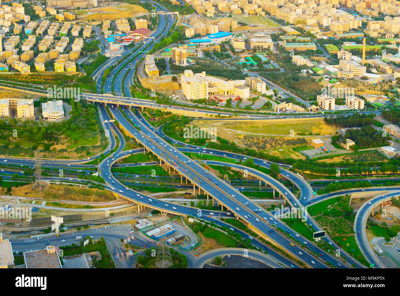 Aerial view of large highway overpass. Tehran, Iran Stock Photo - Alamy