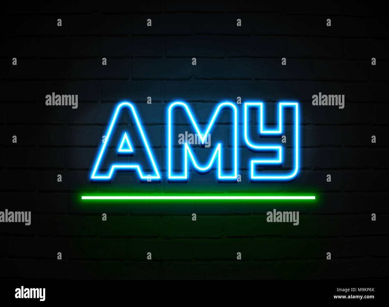 Amy glowing neon sign on hi-res stock photography and images - Alamy