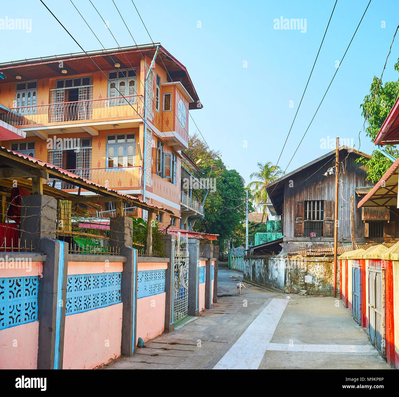 The walk in quarter of 66 Monasteries of Thayet Taw Complex, located ...