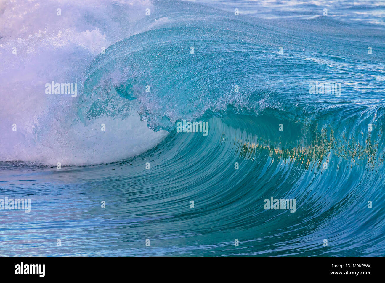 Beautiful Blue Ocean Wave in Costa Brava coastal in Spain Stock Photo ...