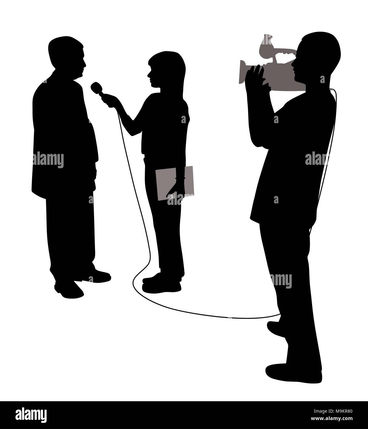 Television reporter interview on Stock Vector Images - Alamy