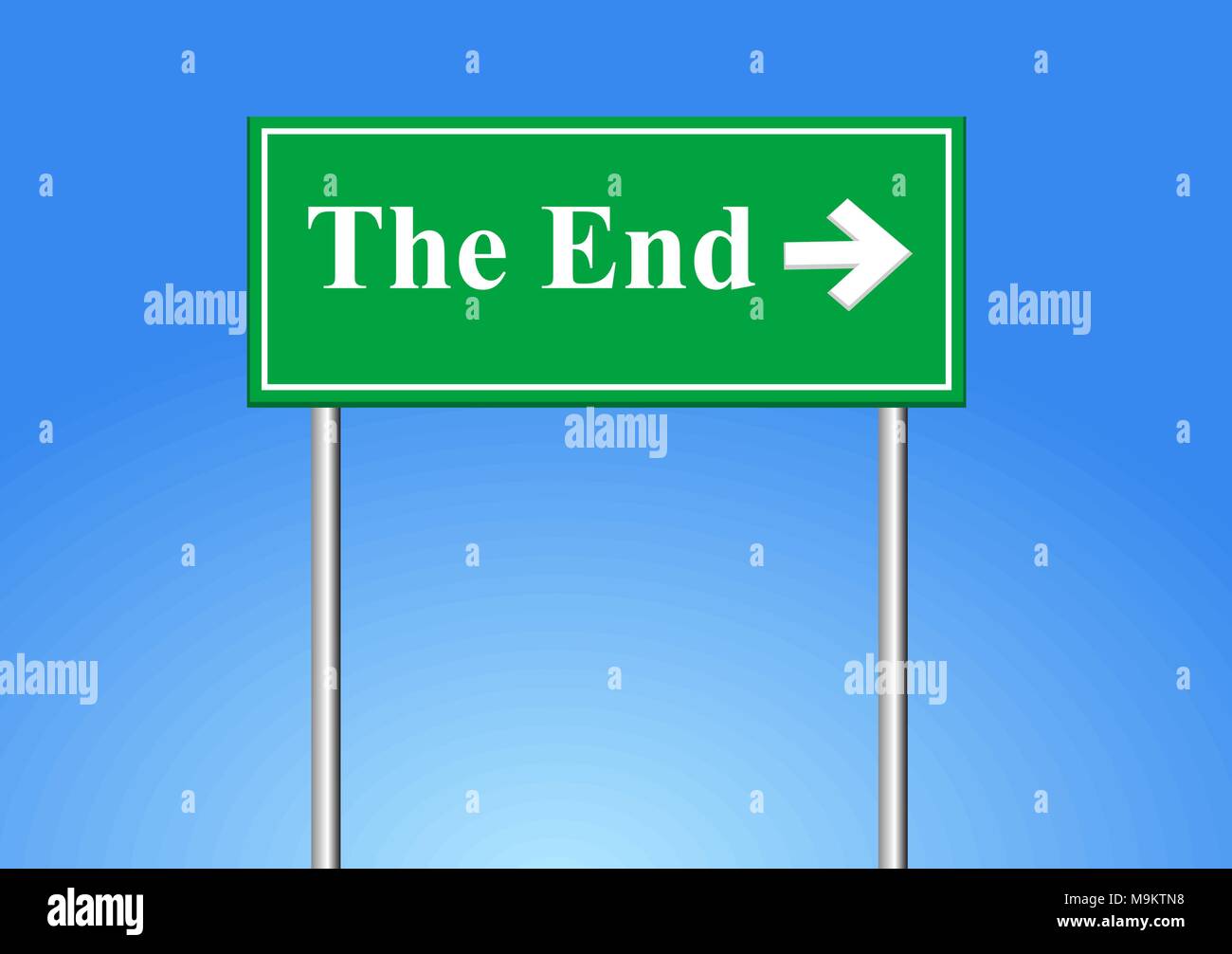 End of the road signs Stock Vector Images - Alamy