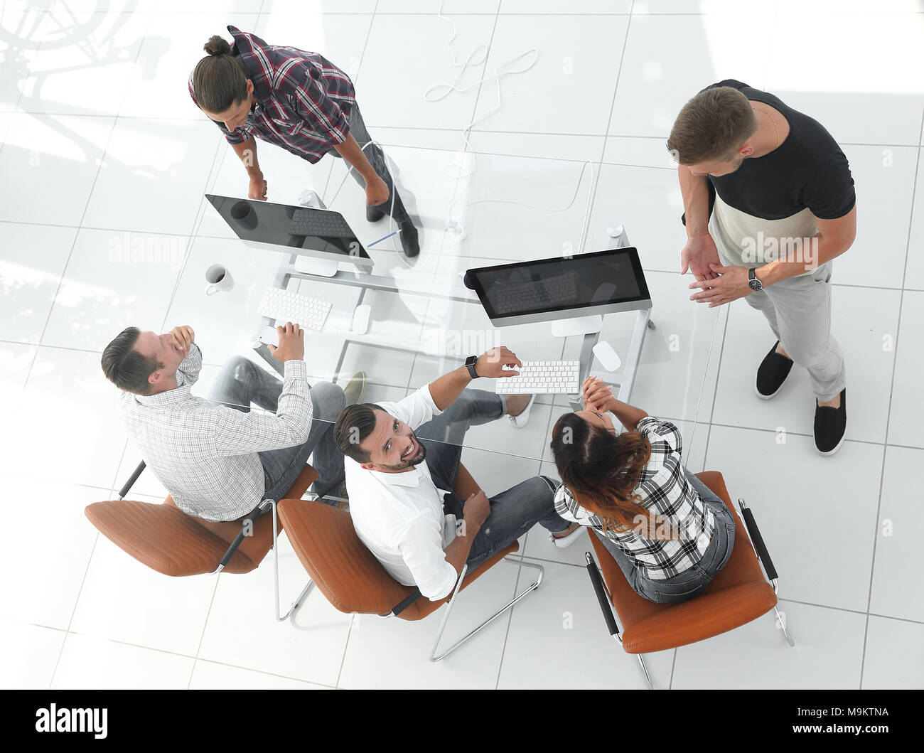 Top view shot team hi-res stock photography and images - Alamy