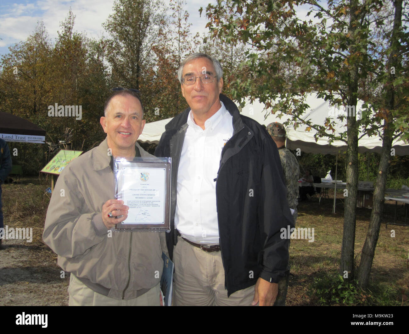 Larry Ordner, staff member for Sen. Richard Lugar, accepts Patoka River ...