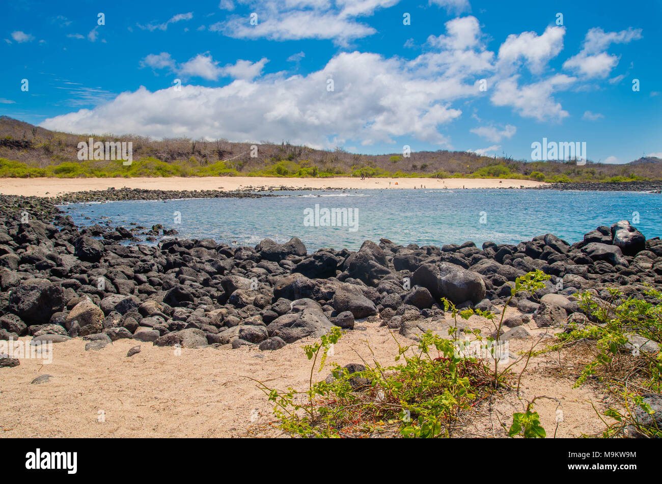 Gorgeous view of Galapagos Islands with rocks in the ocean of the ...
