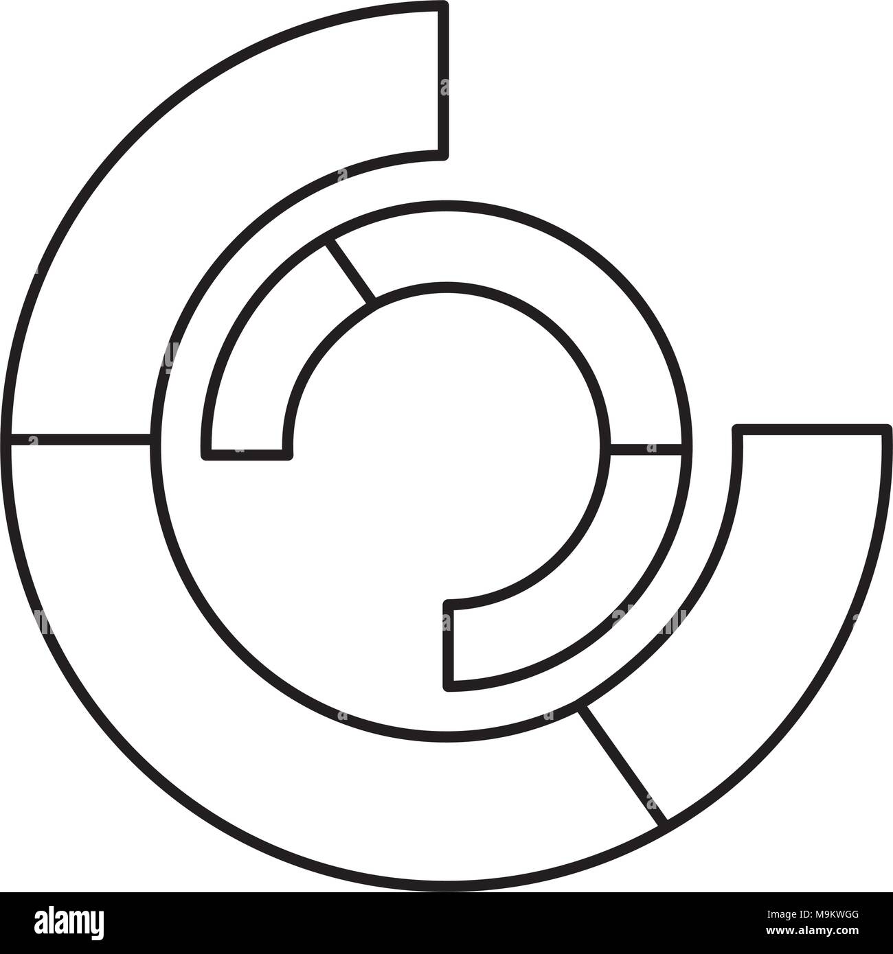 statistic round shape diagram icon Stock Vector Image & Art - Alamy