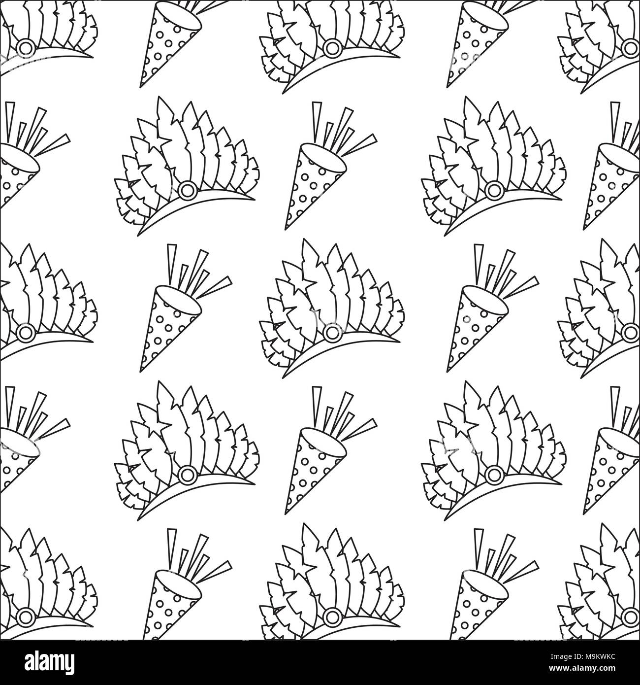 Carnival headdress isolated Stock Vector Images - Alamy