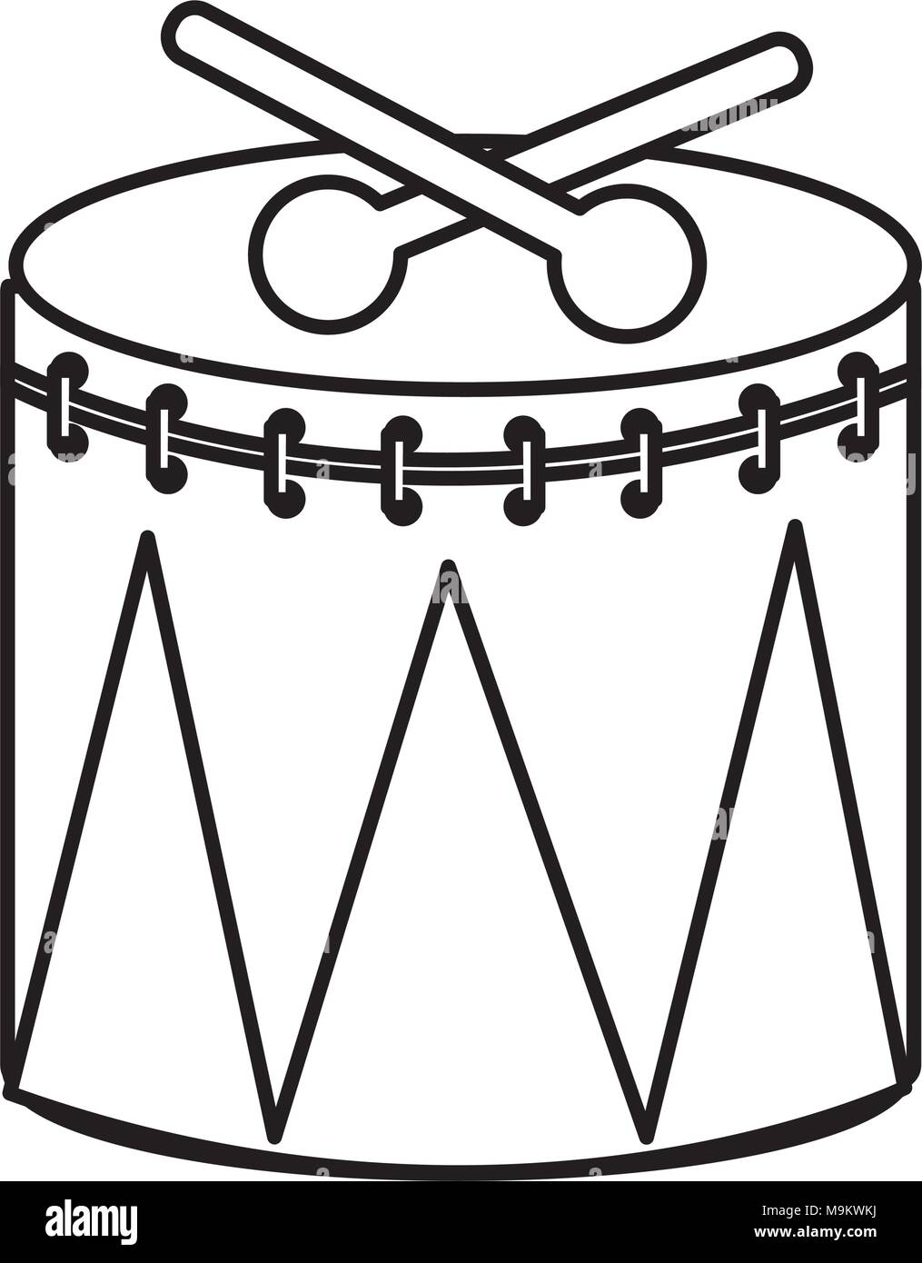 instrument percussion sticks musical celebration Stock Vector Image ...