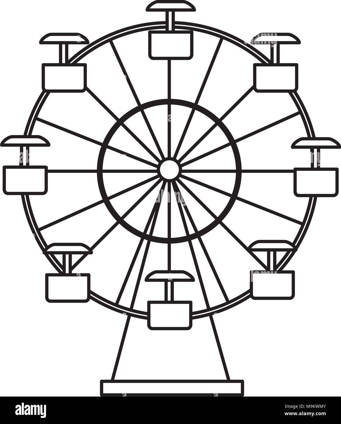 Simple Ferris Wheel Drawing