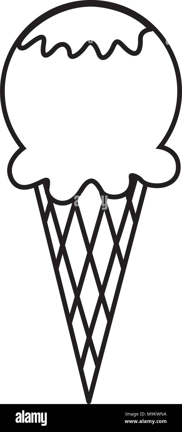 Ice cream delicious strawberry Black and White Stock Photos & Images ...