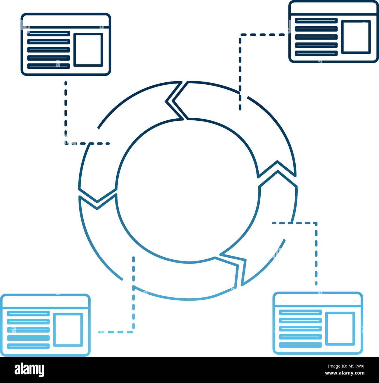 cycle round diagram chart statistics information Stock Vector Image ...