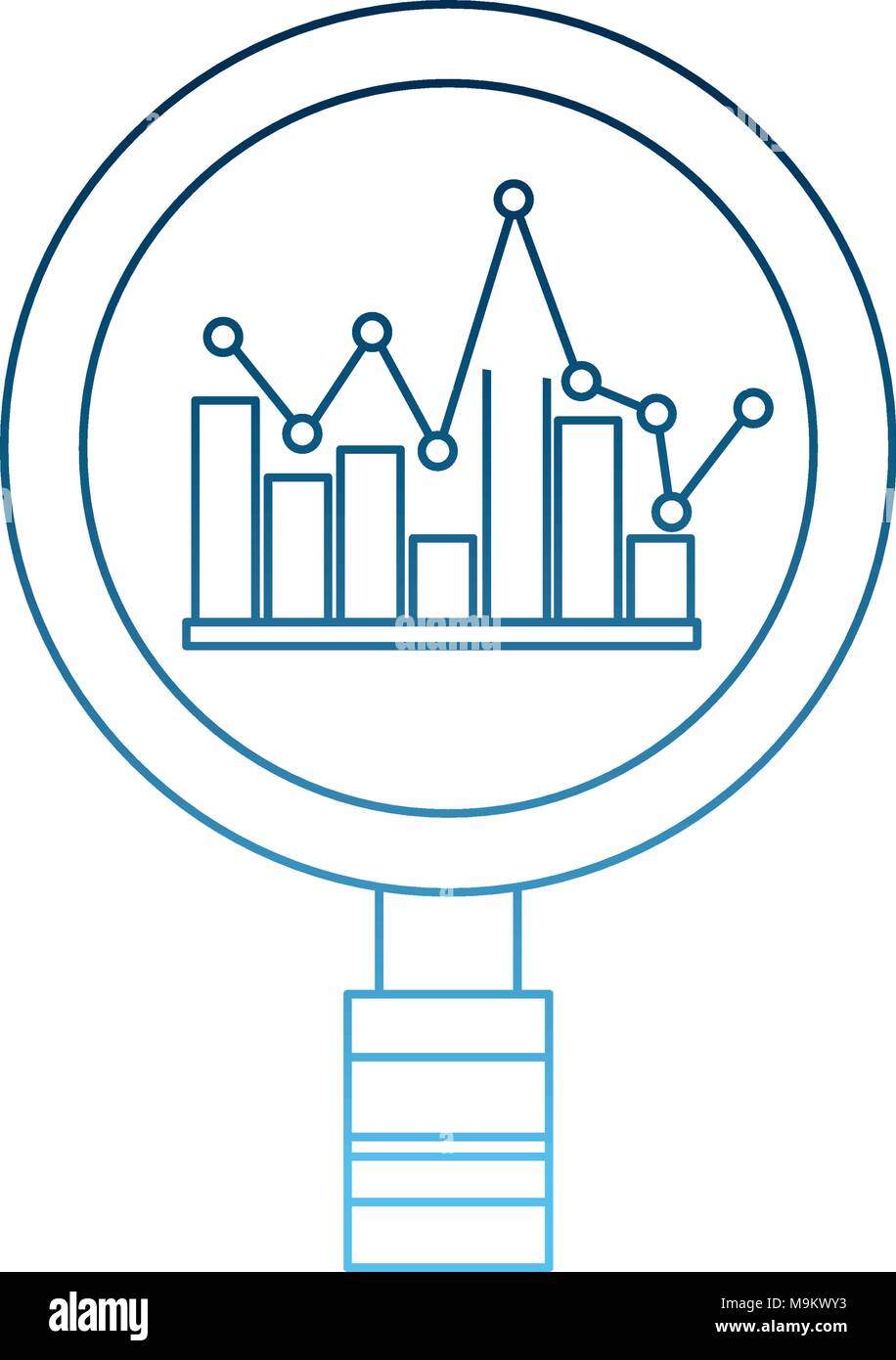 Blue line paper glass icon Stock Vector Images - Alamy