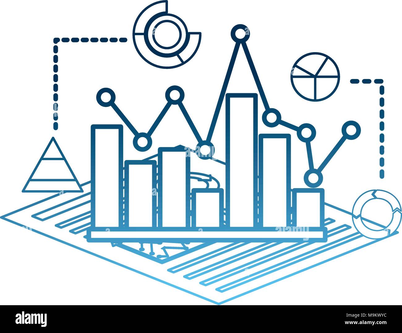 infographic 3d chart bar graph pyramid round document business Stock ...
