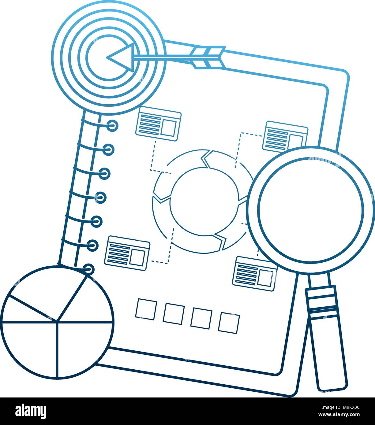 notebook diagram finance business chart target and analysis Stock ...