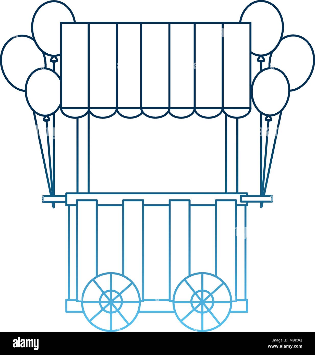 carnival cart booth wheel balloons decoration Stock Vector Image & Art ...