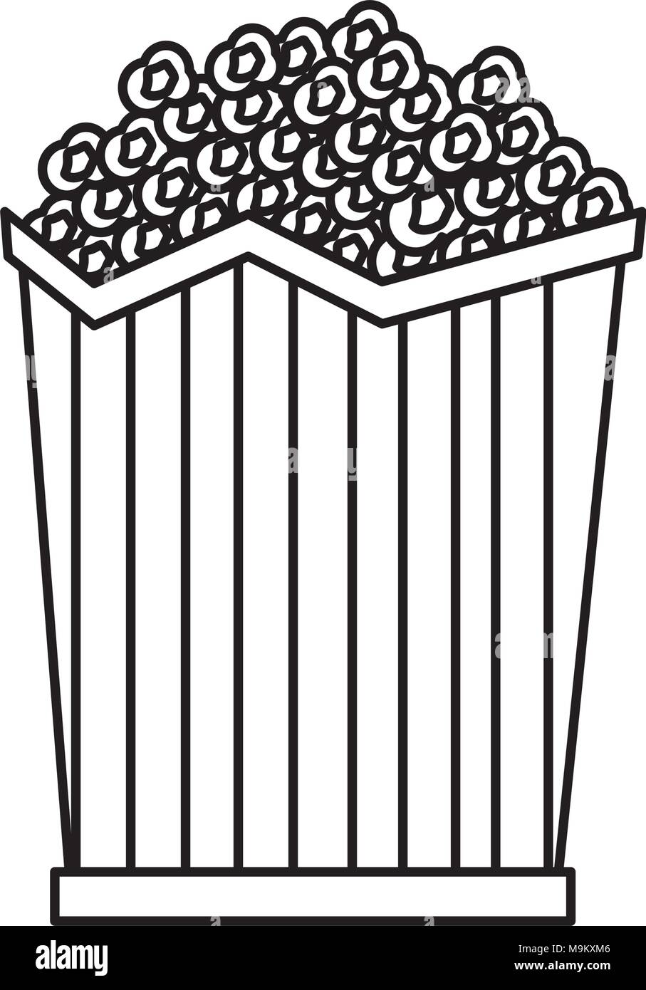 bucket popcorn snack delicious image Stock Vector Image & Art - Alamy