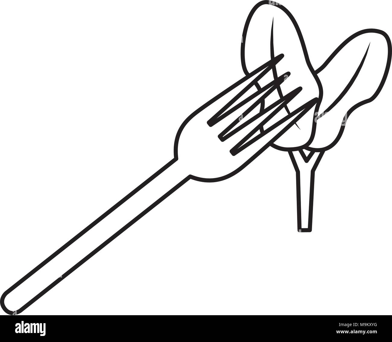 healthy lifestyle food fork fresh symbol Stock Vector Image & Art - Alamy