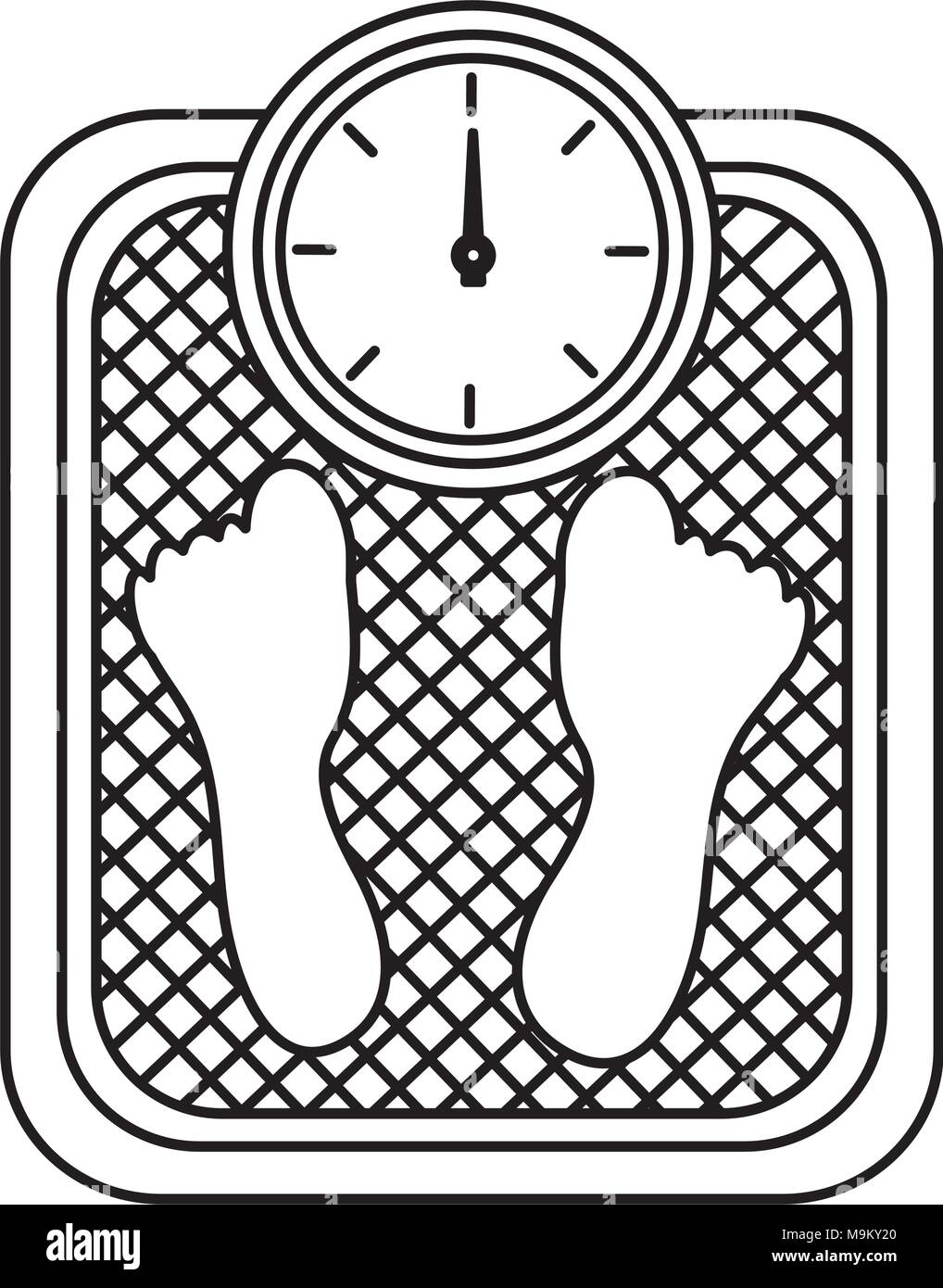 fitness weight scale measuring loss image Stock Vector Image & Art - Alamy