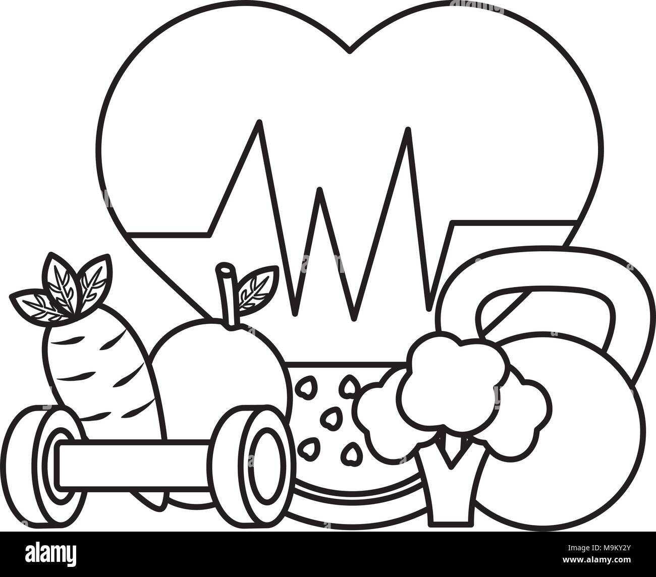 Healthy Clipart Black And White