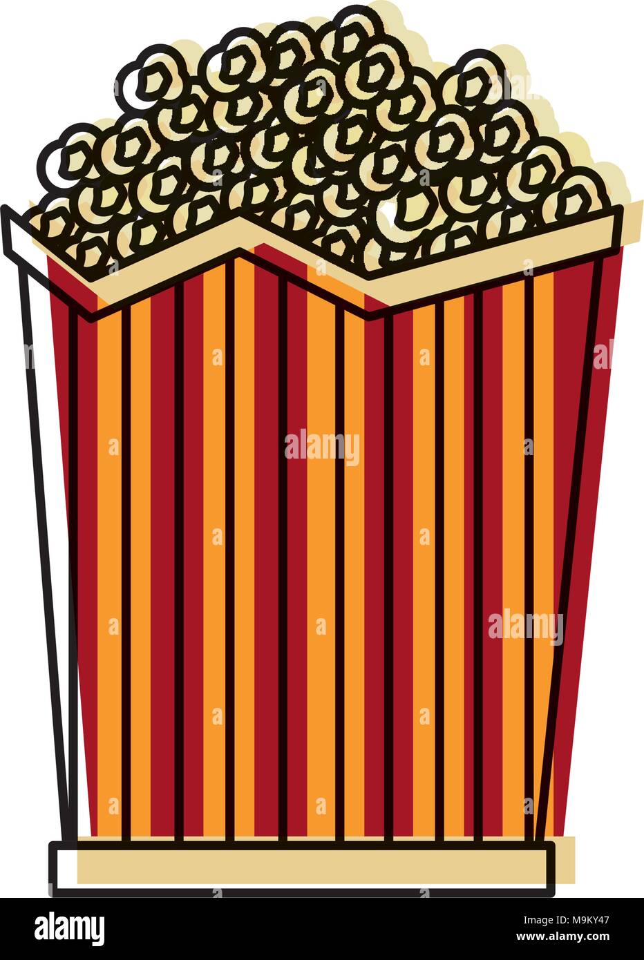 Large popcorn bucket Stock Vector Images - Alamy