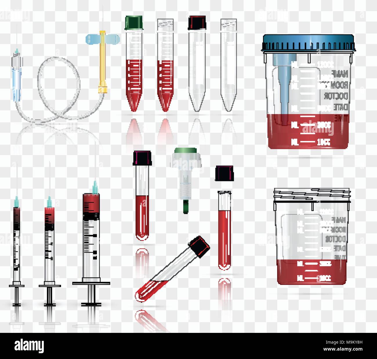 Blood collection vacuum tubes Stock Vector Images - Alamy