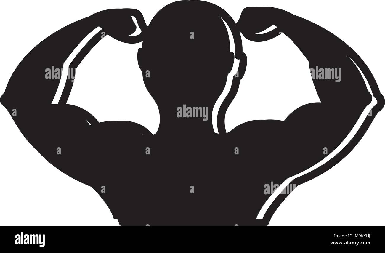 Muscle Man Silhouette High Resolution Stock Photography and Images - Alamy