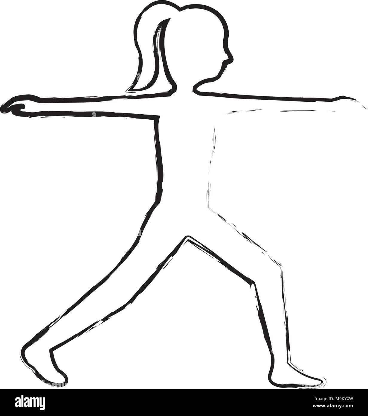 sport fitness stretching woman healthy lifestyle Stock Vector Image ...