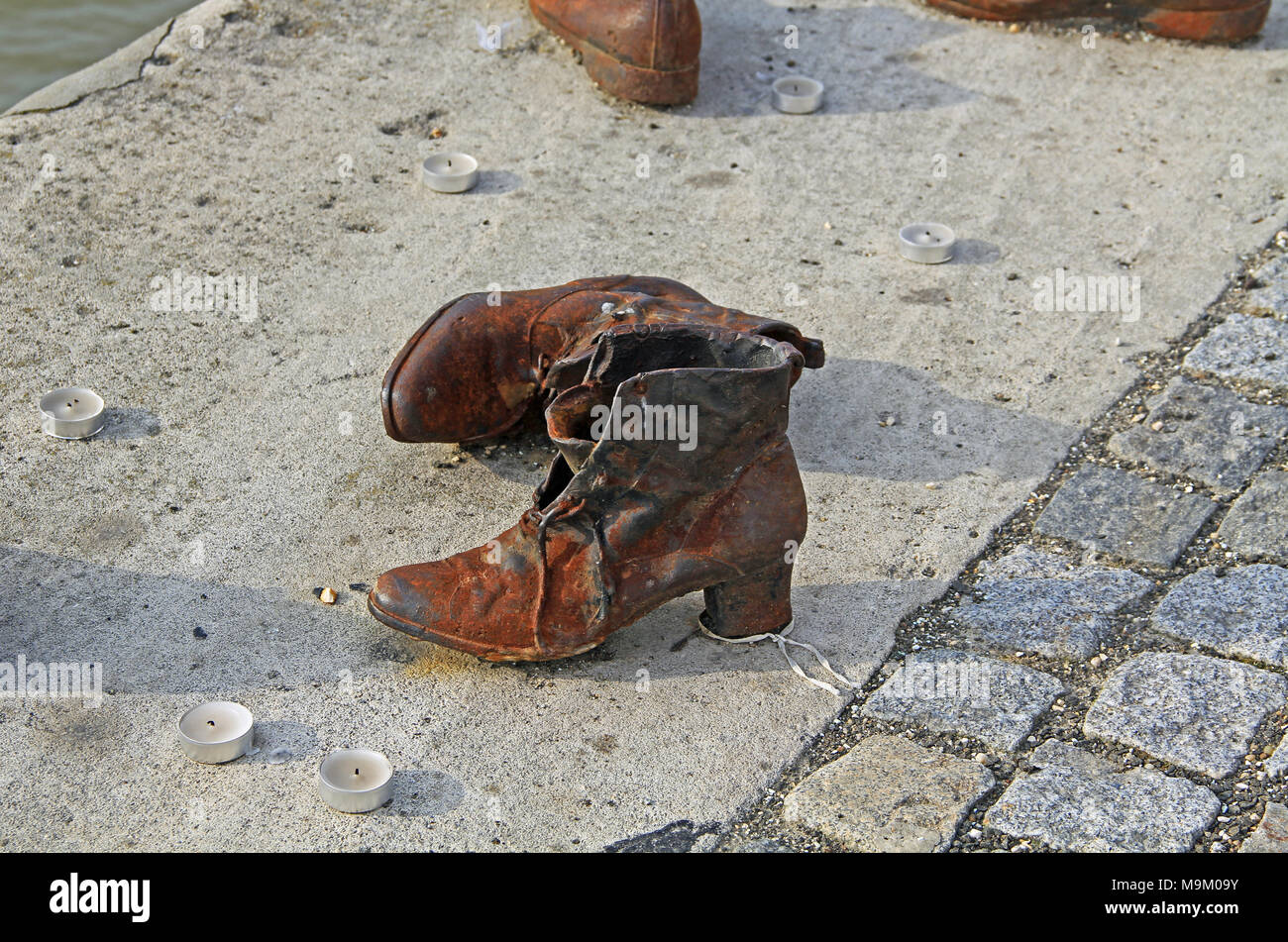 Holocaust memorial with shoes hi-res stock photography and images - Alamy