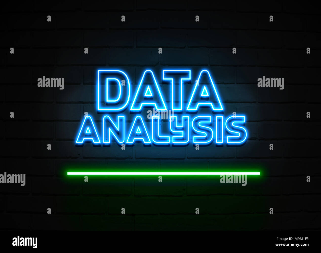 Blue sign data analysis symbol hi-res stock photography and images - Alamy