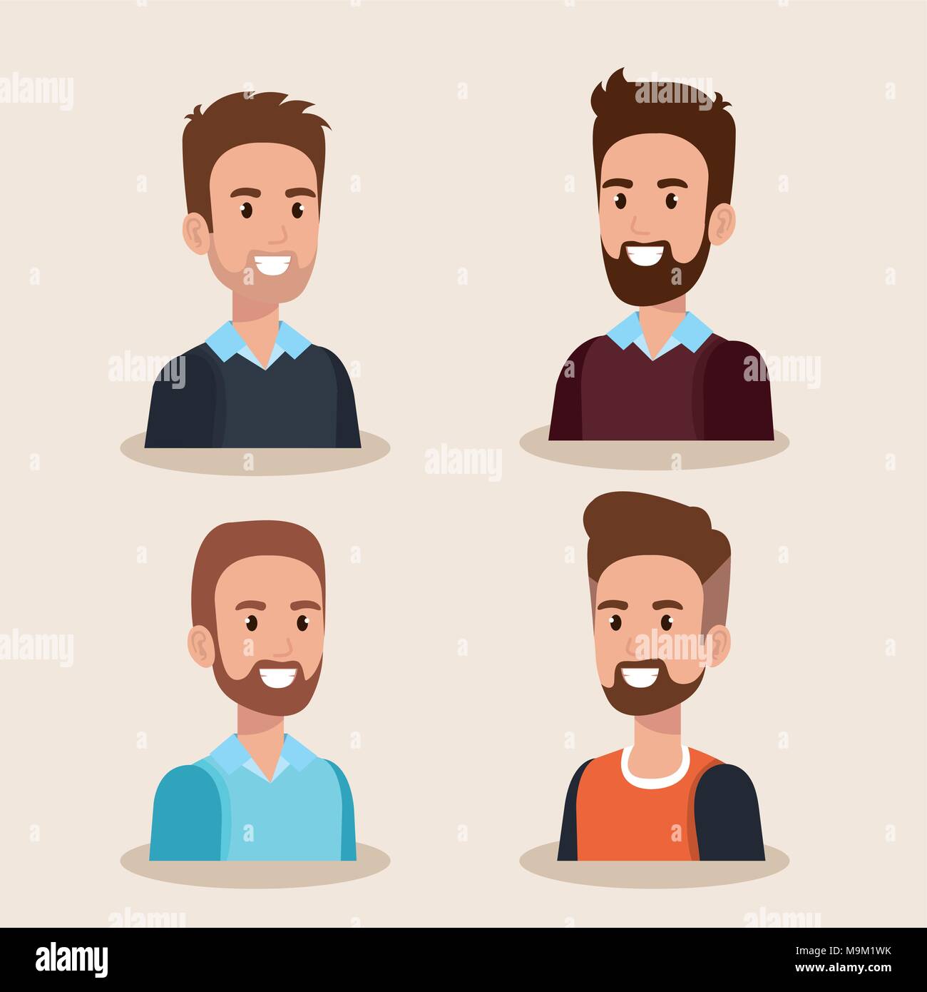 Happy lovers characters young hi-res stock photography and images - Alamy