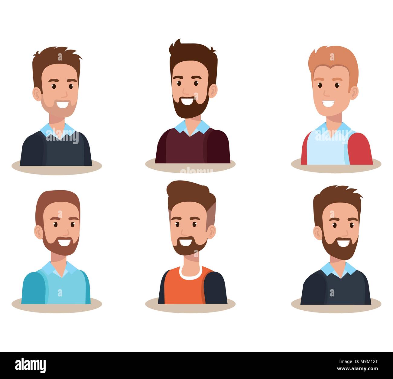 group of men avatars characters Stock Vector Image & Art - Alamy