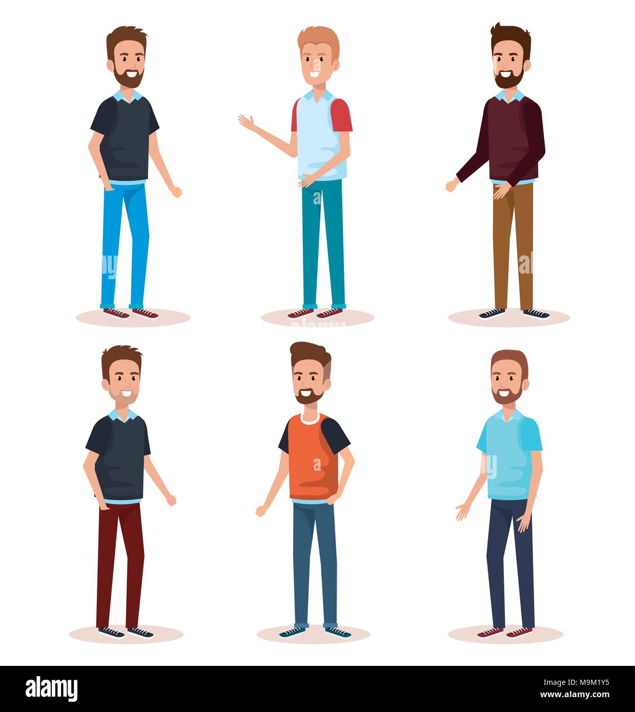 group of men avatars characters Stock Vector Image & Art - Alamy