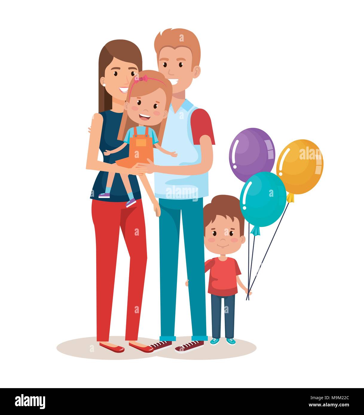cute family happy characters Stock Vector Image & Art - Alamy