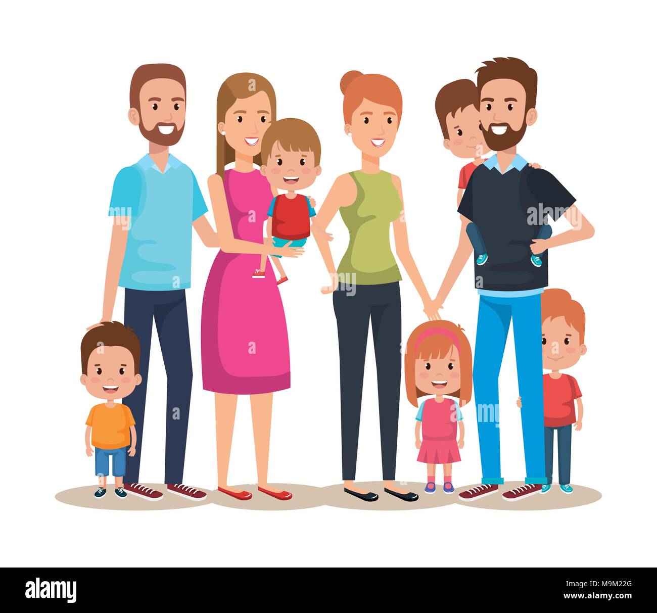cute family happy characters Stock Vector Image & Art - Alamy