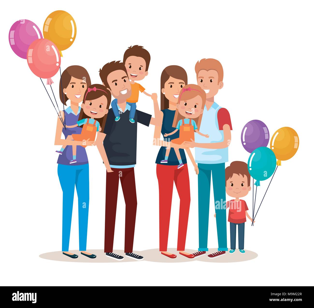 cute family happy characters Stock Vector Image & Art - Alamy