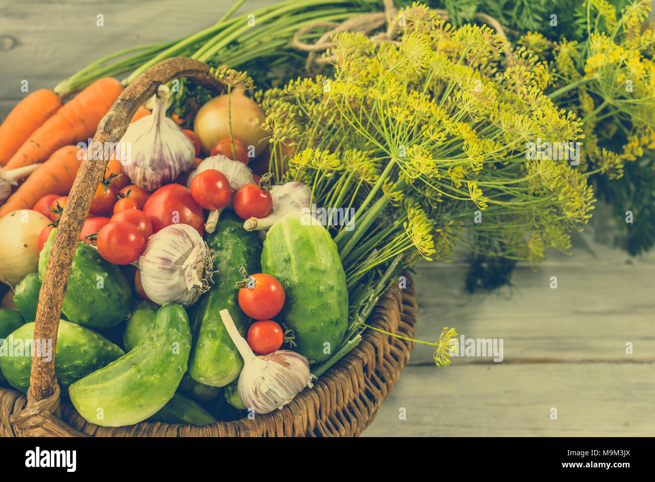 Farm produce basket hi-res stock photography and images - Alamy