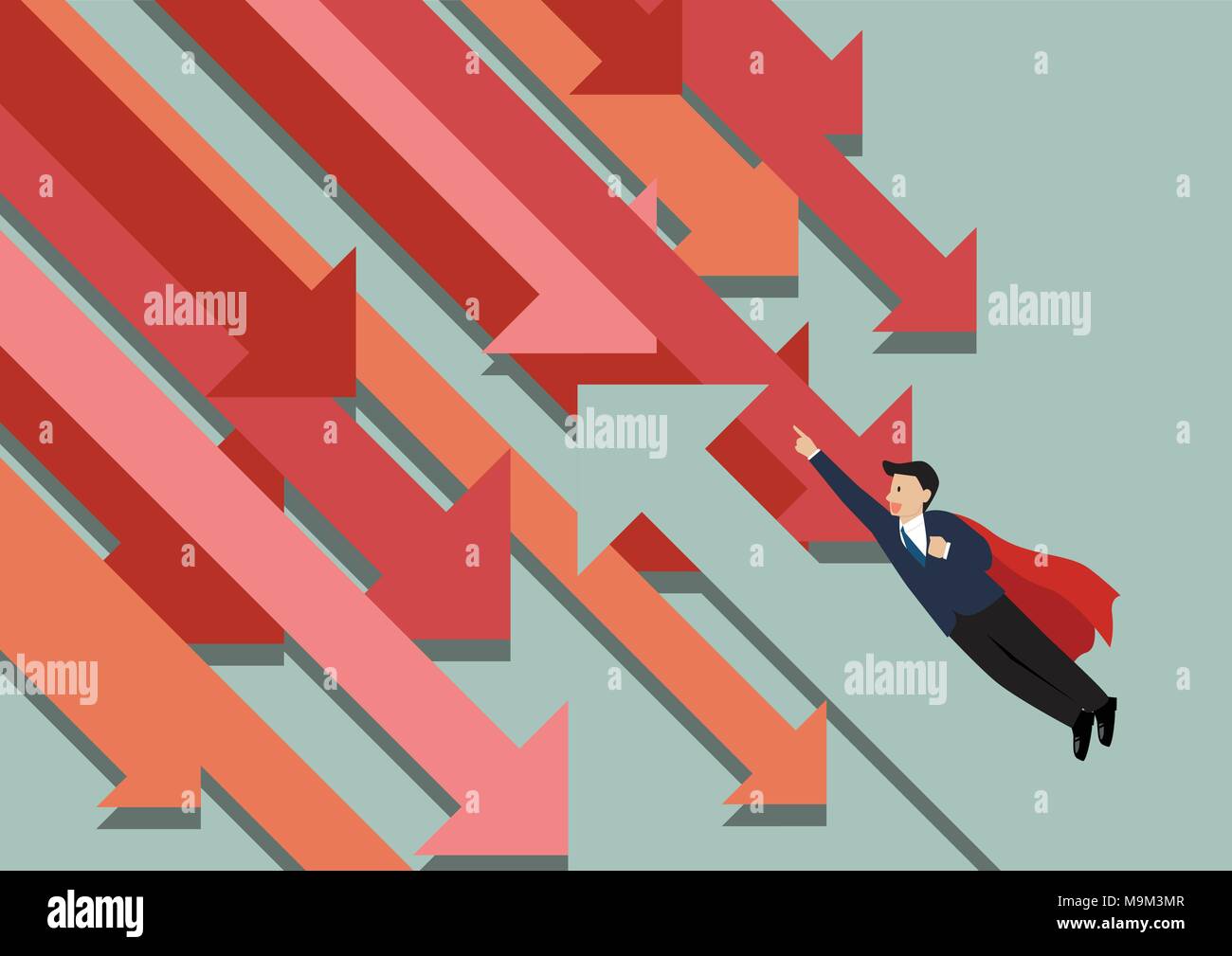 Super hero flying high Stock Vector Images - Alamy