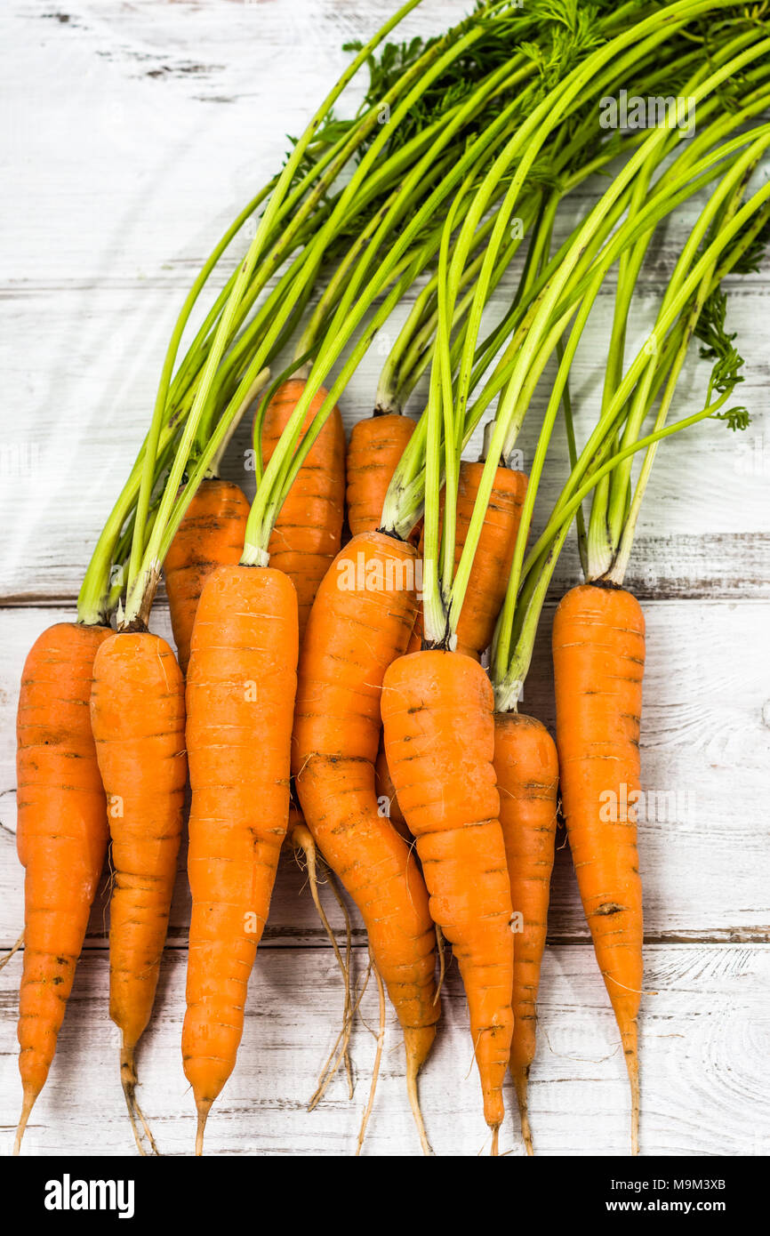 Bunch of carrots, fresh produce from local market, organic vegetables ...