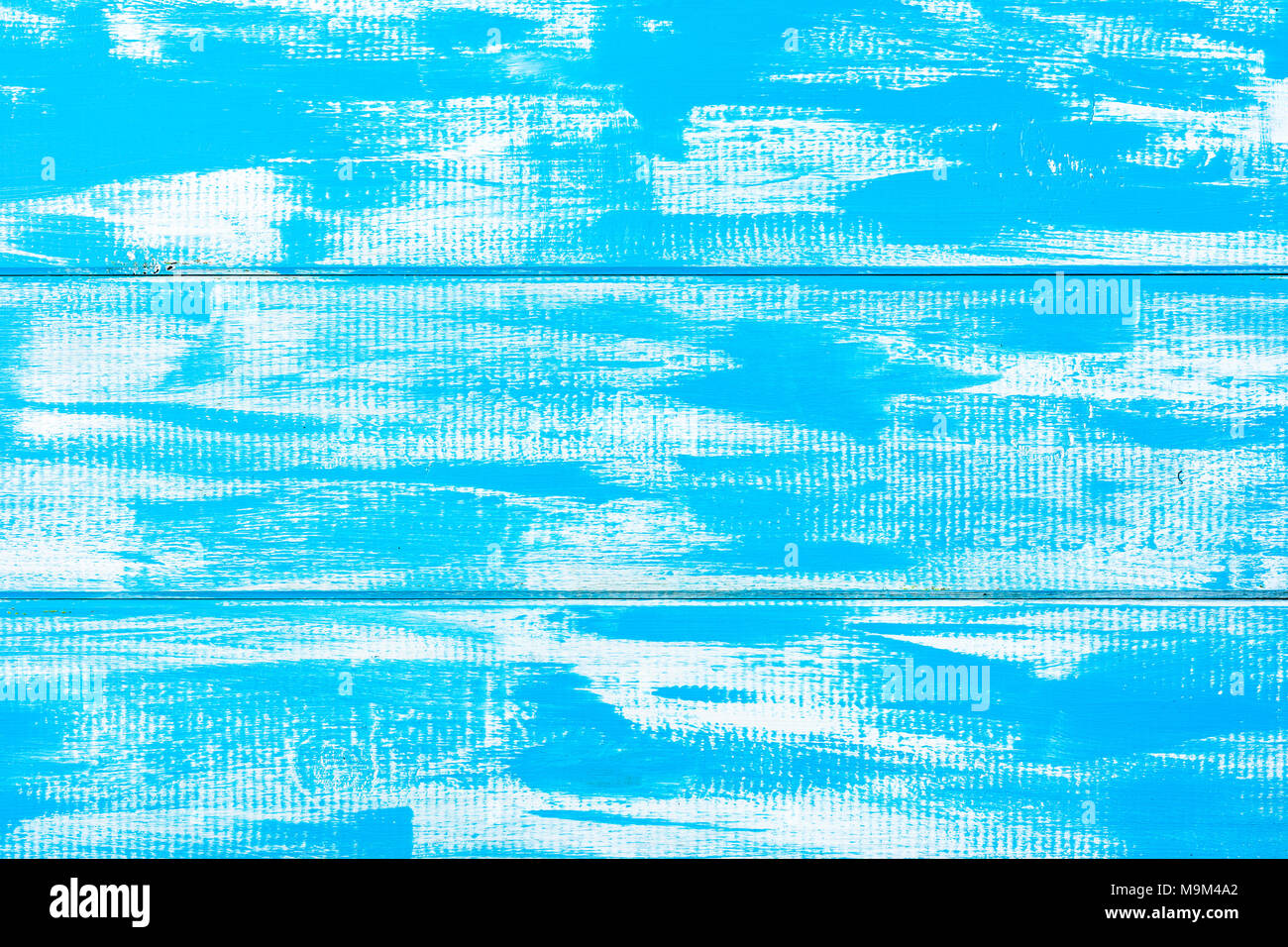 Bright wood texture, wooden background from planks painted in blue ...