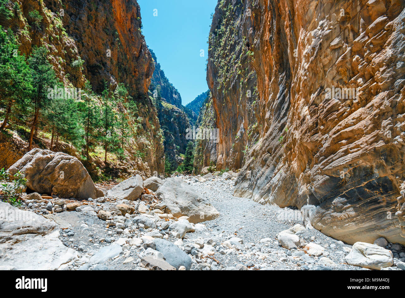 Hiking path through Samaria Gorge in Central Crete Stock Photo - Alamy