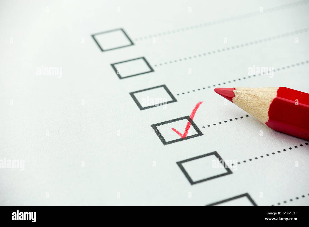 Check list tick boxes hi-res stock photography and images - Alamy