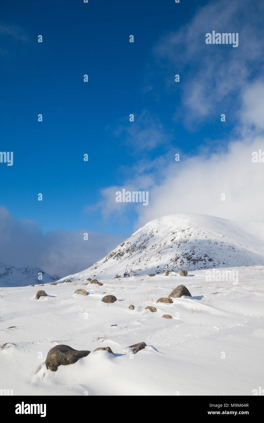 Climbing up towards Loch Brandy in Glen Clova Angus Scotland Stock ...