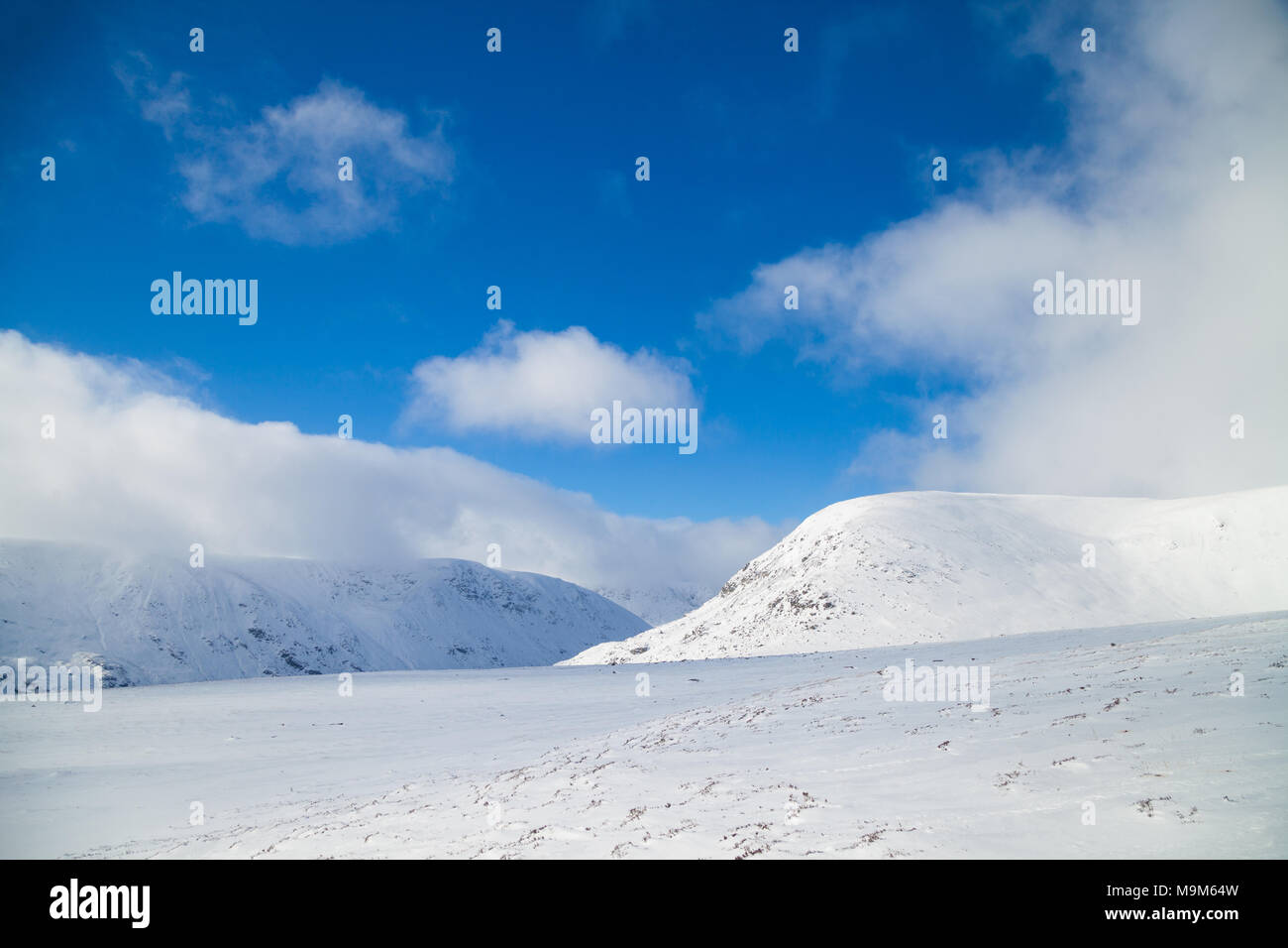 Climbing up towards Loch Brandy in Glen Clova Angus Scotland Stock ...