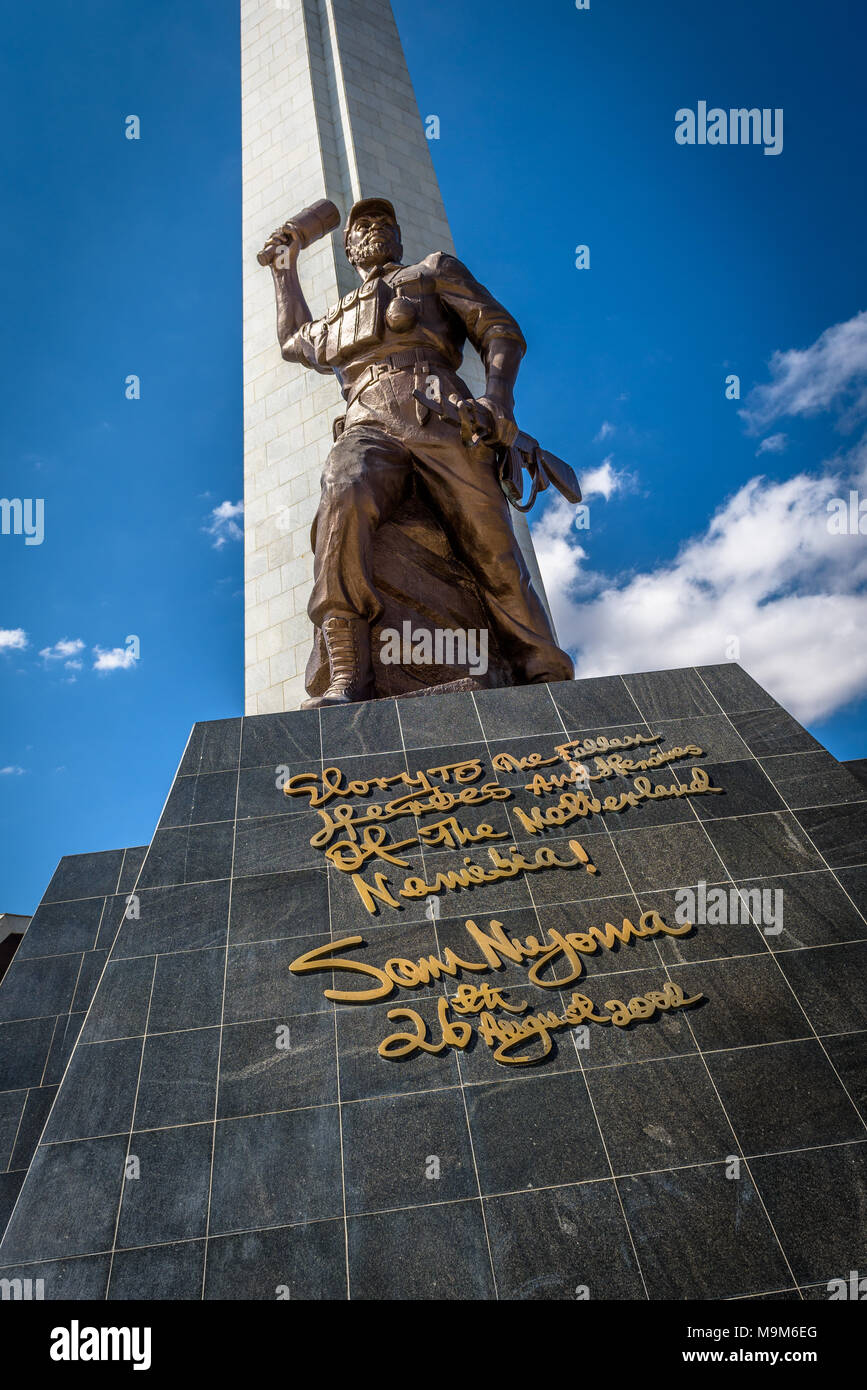 The statue of the Unknown Soldier at Heroe's Acre near the Namibian ...
