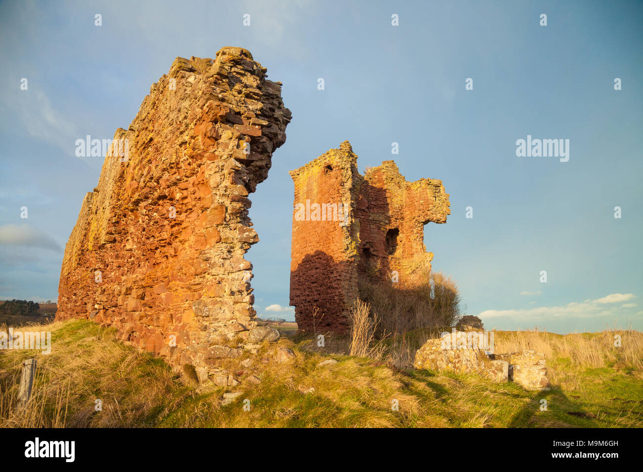 The remains of Red Castle near Lunan Bay Angus Scotland Stock Photo - Alamy