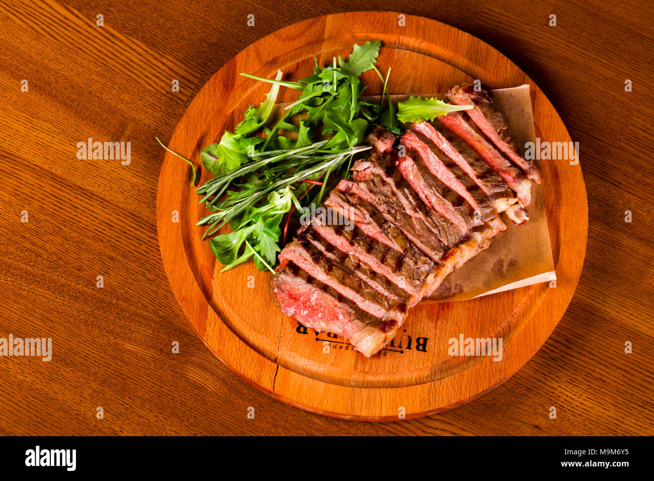 Beef steak with blood Stock Photo - Alamy