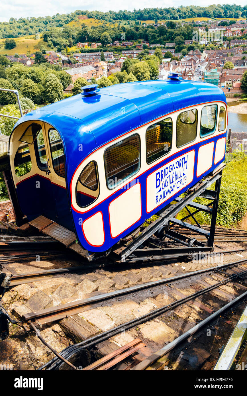Cliff railway at at Bridgnorth, Shropshire, England Stock Photo - Alamy