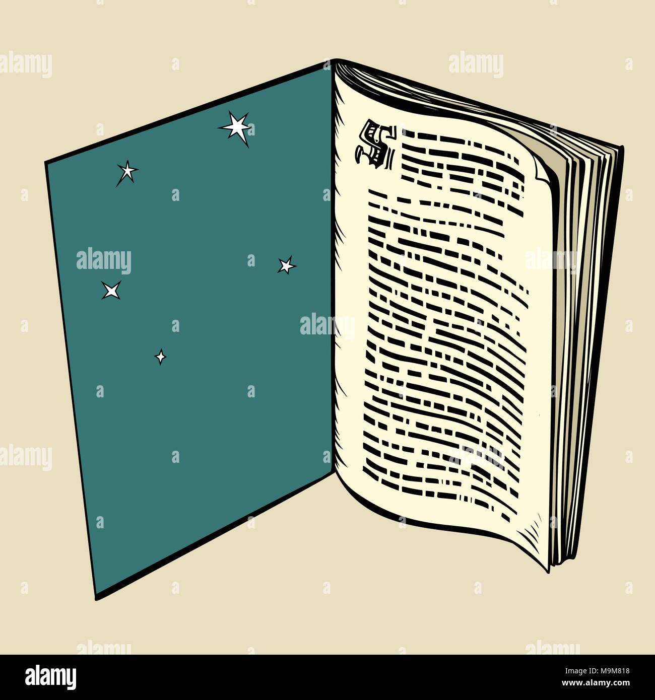 Open book page in Stock Vector Images - Alamy