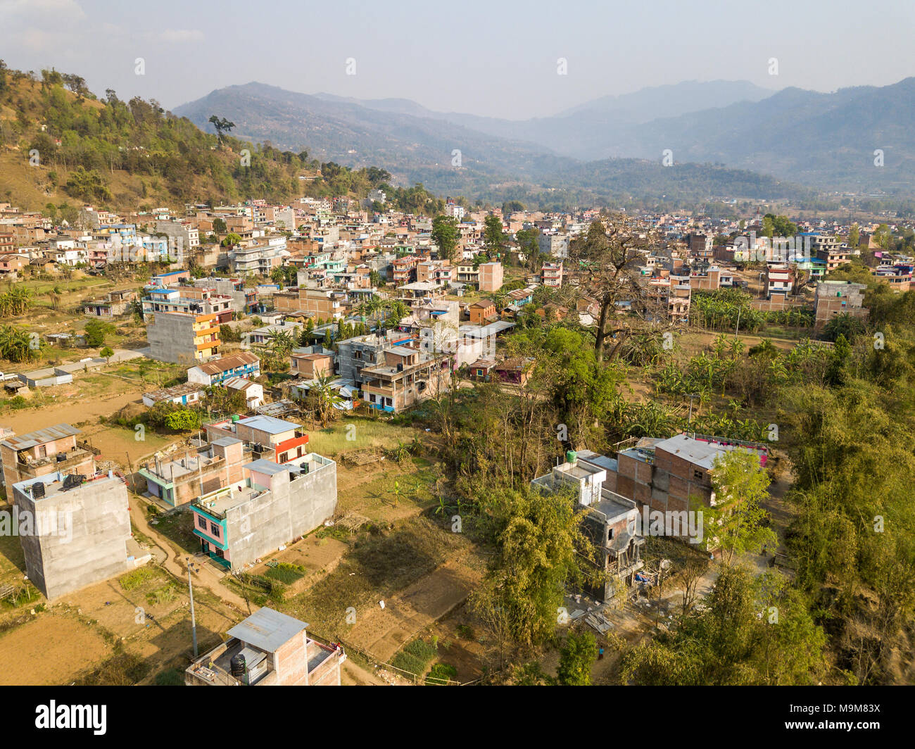 Aerial view of Kusma in Parbat district, Nepal Stock Photo - Alamy